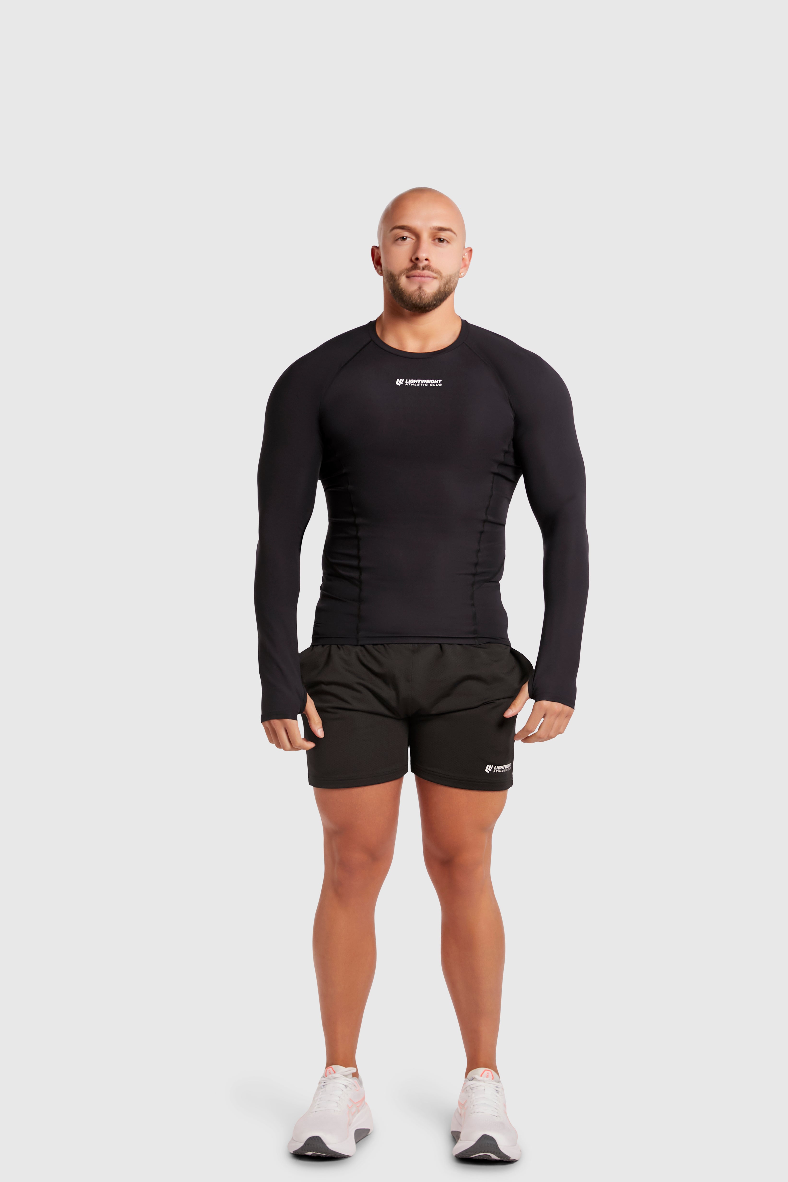 Men's Compression Long Sleeve Shirt - Black – Lightweight Athletic Club